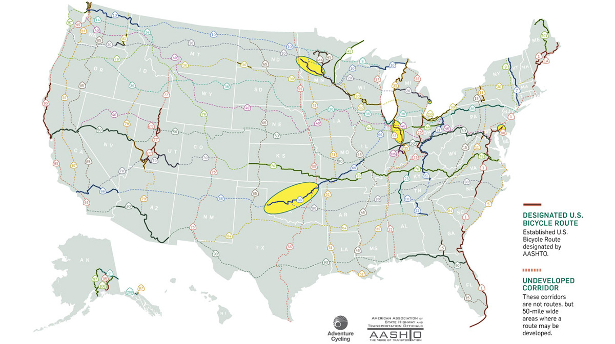 U.S. Bicycle Route System tops 18,000 Miles! - Adventure Cycling ...