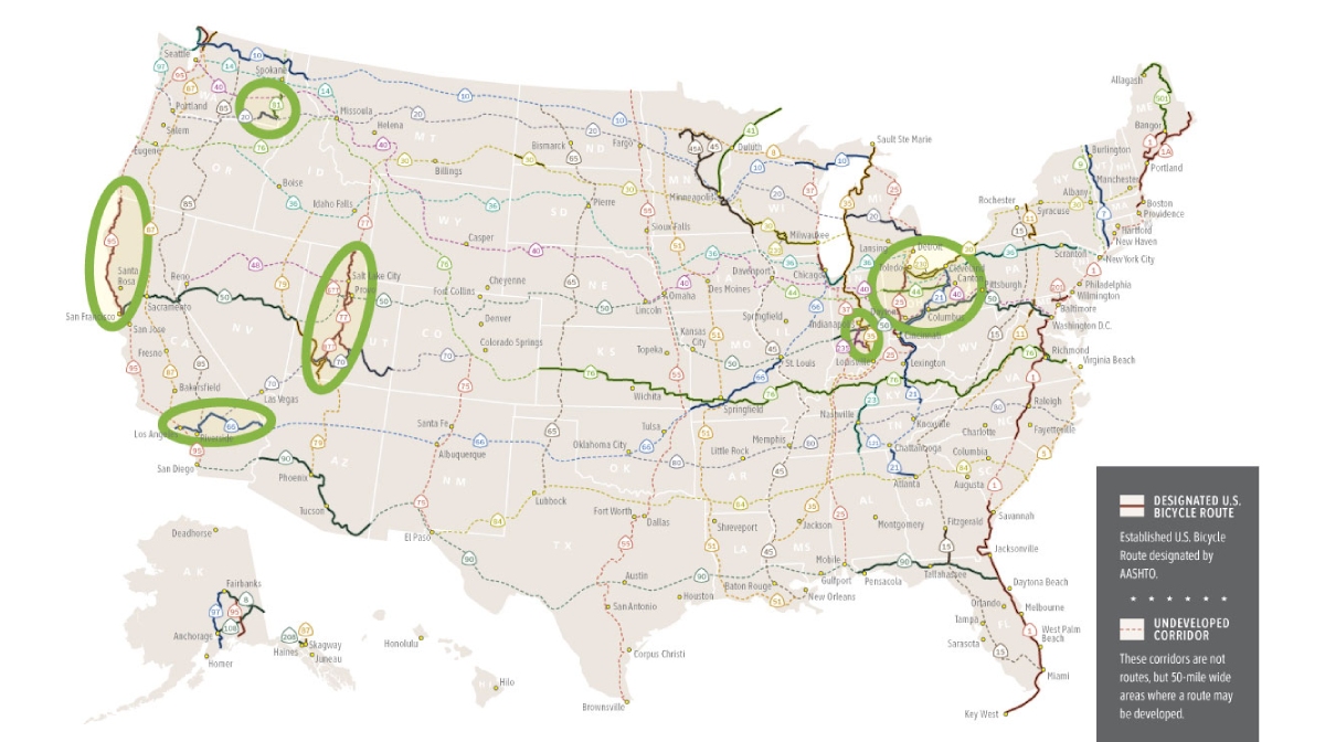 Nearly 3,000 miles of new U.S. Bicycle Routes! - Adventure Cycling ...